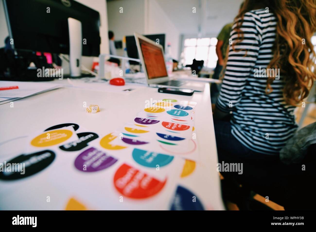 Sticker Desk High Resolution Stock Photography and Images - Alamy