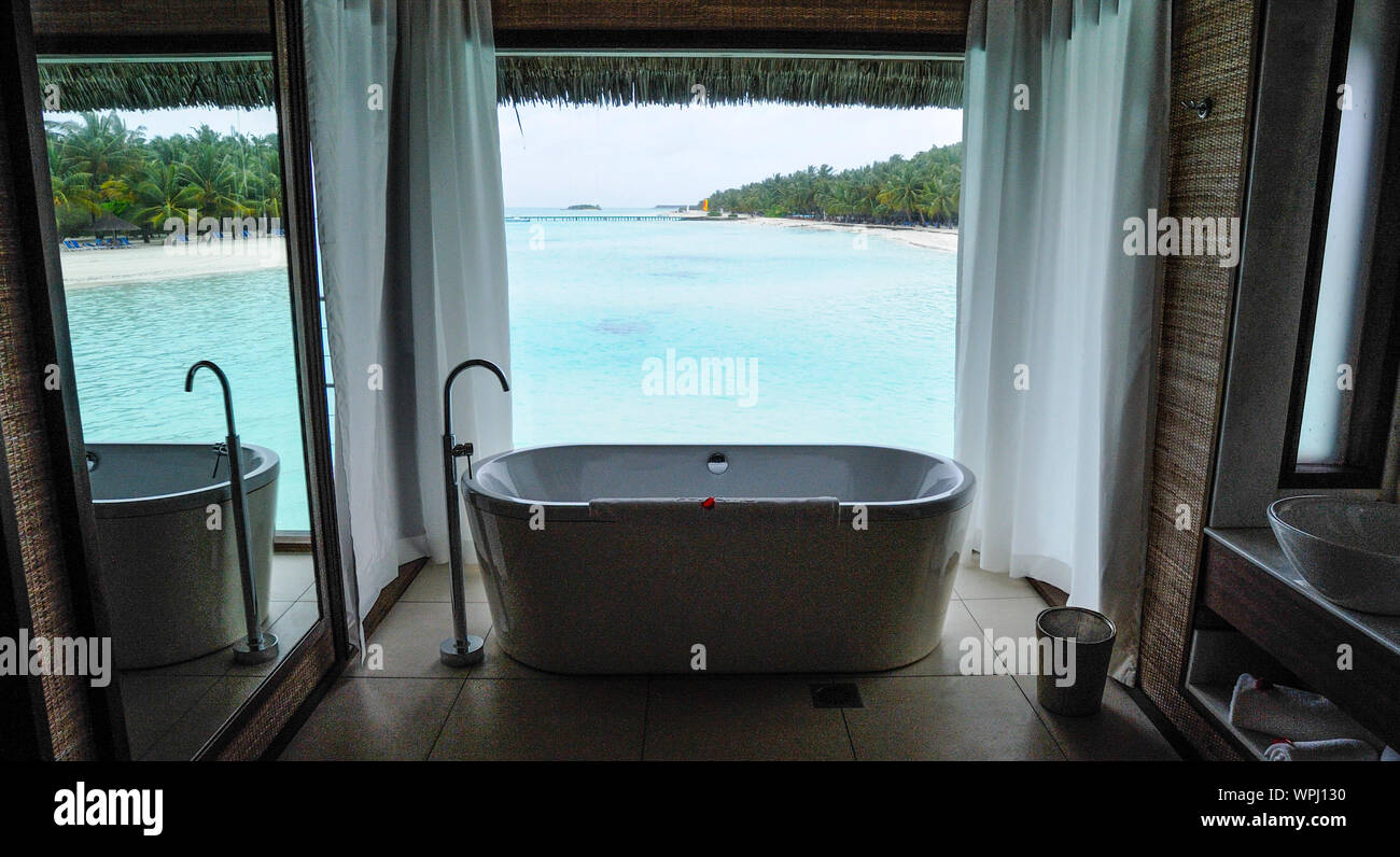View bathroom window overlooking sea hi-res stock photography and ...