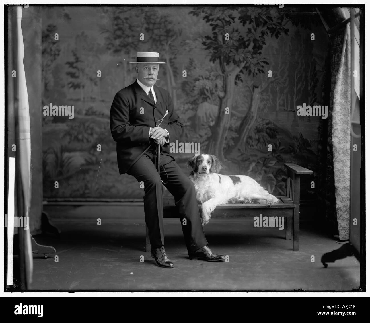 LORILLARD, PIERRE. WITH DOG Stock Photo - Alamy