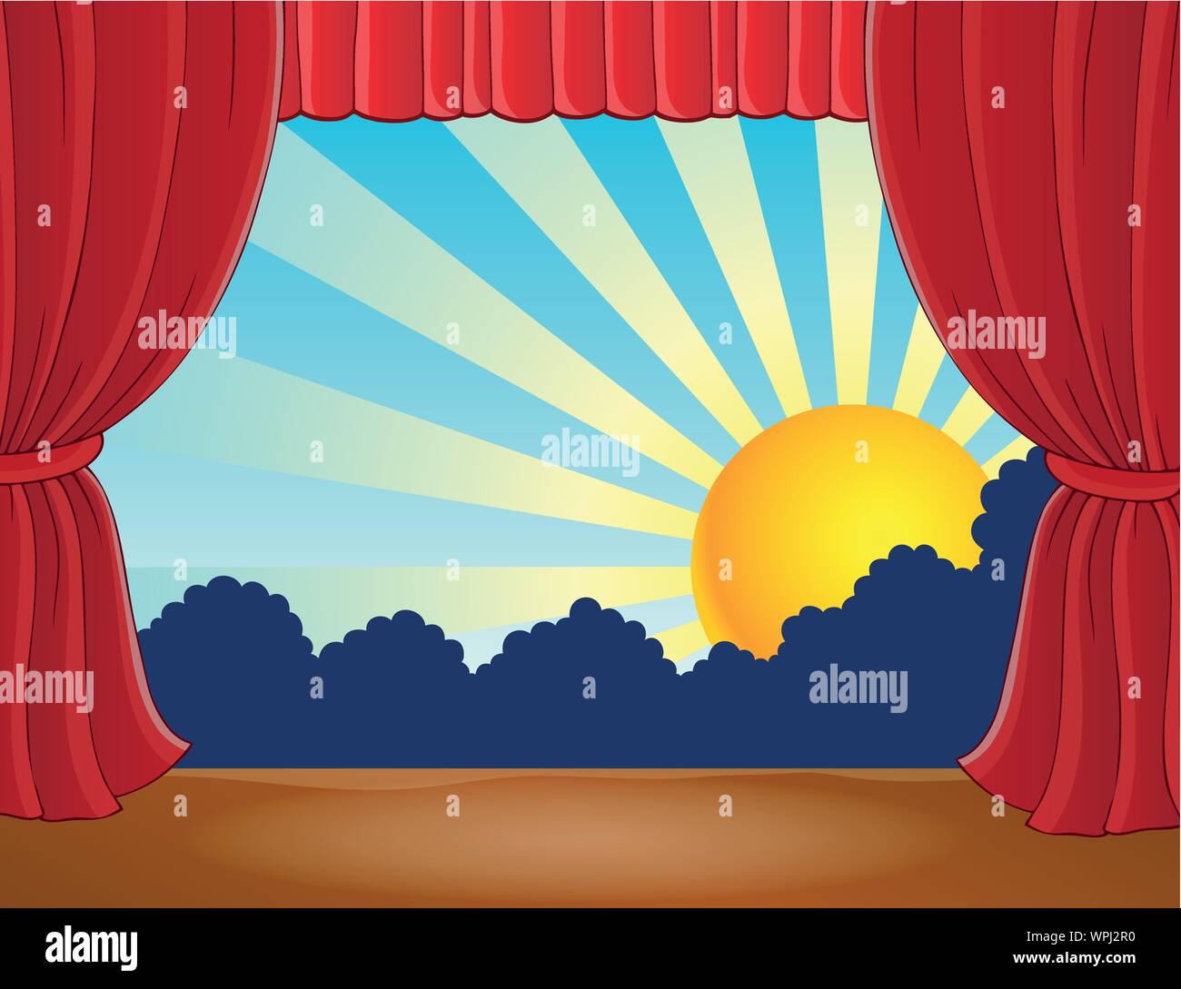 Stage with abstract sun 7 Stock Vector Image & Art - Alamy
