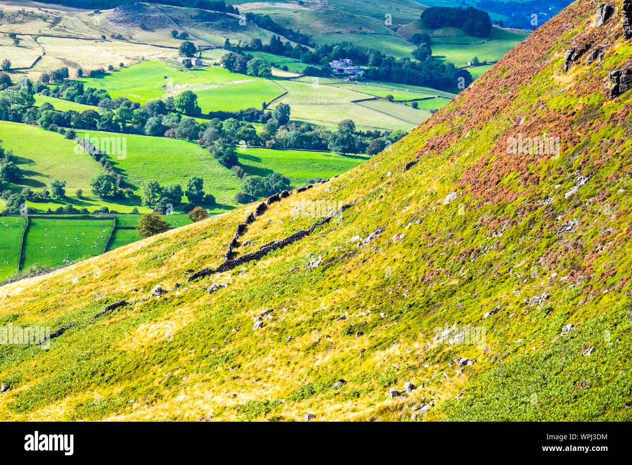The edge of Combs Moss, an area of moorland in the Peak District ...