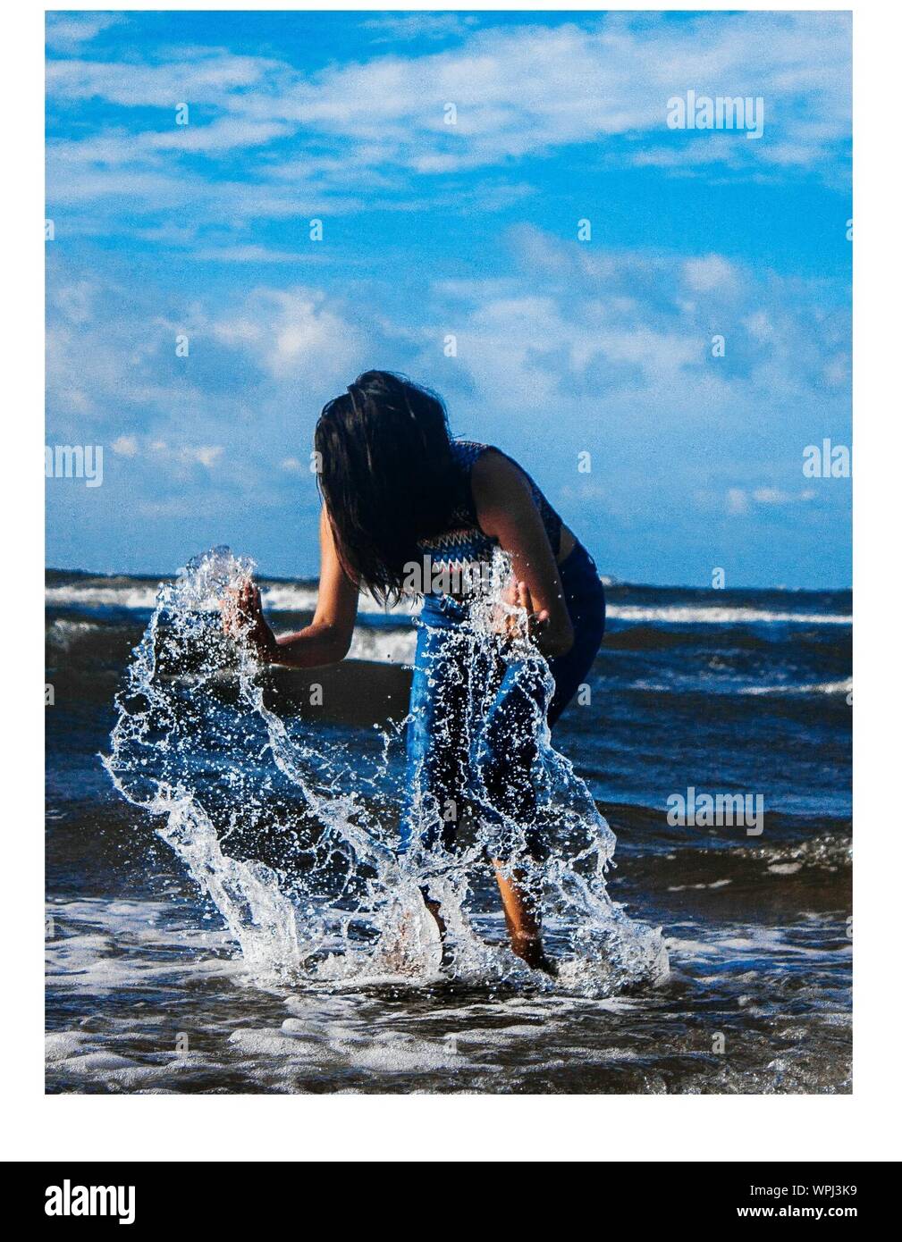 Woman looking up at sky Cut Out Stock Images & Pictures - Alamy