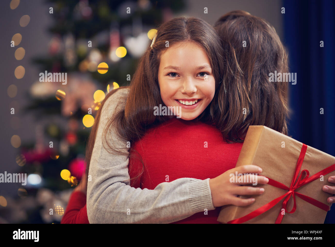 Women with father christmas hi-res stock photography and images - Alamy