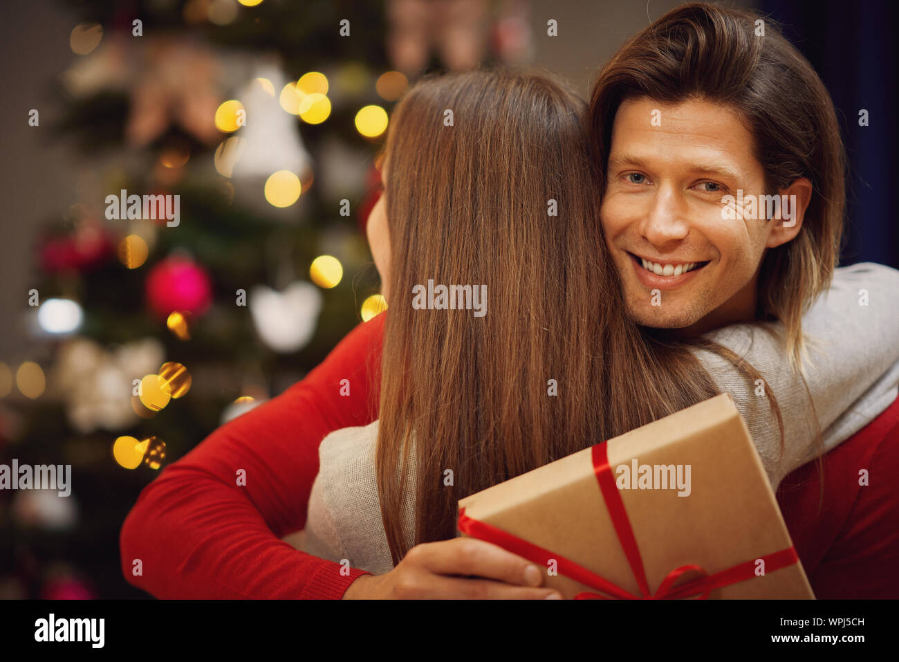 Women with father christmas hi-res stock photography and images - Alamy
