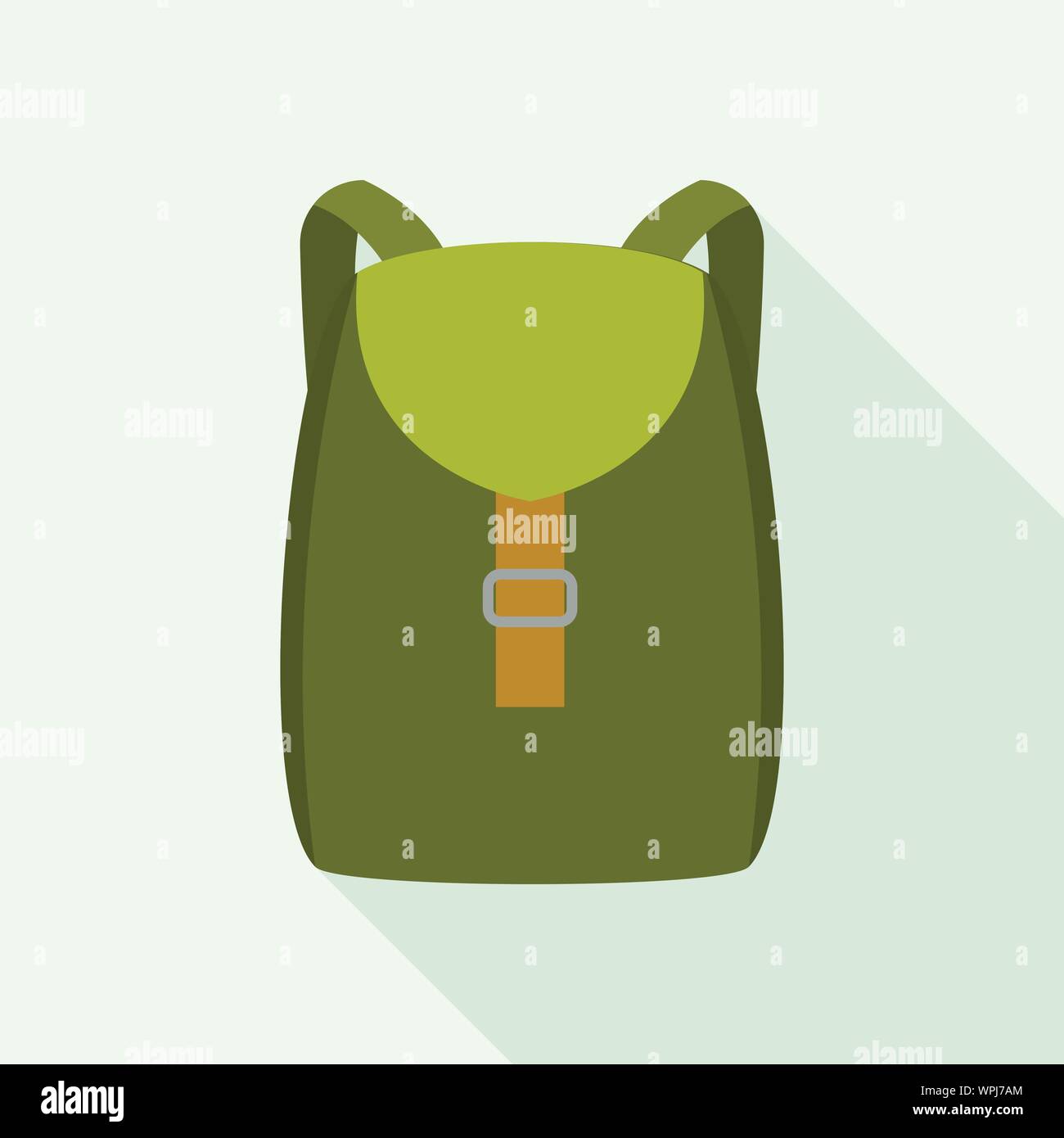 Camping backpack icon. Flat illustration of camping backpack vector ...