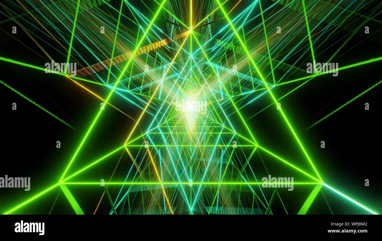 abstract golden triangle wireframe design 3d rendering background ...