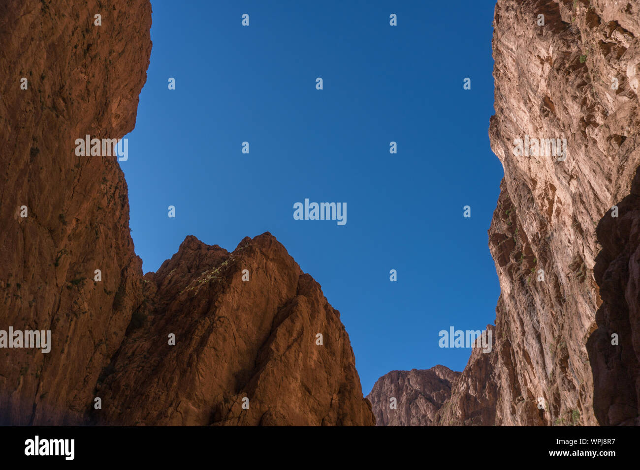 Todra Gorges, Morocco, Africa. Amazing high Rock cliffs against deep ...