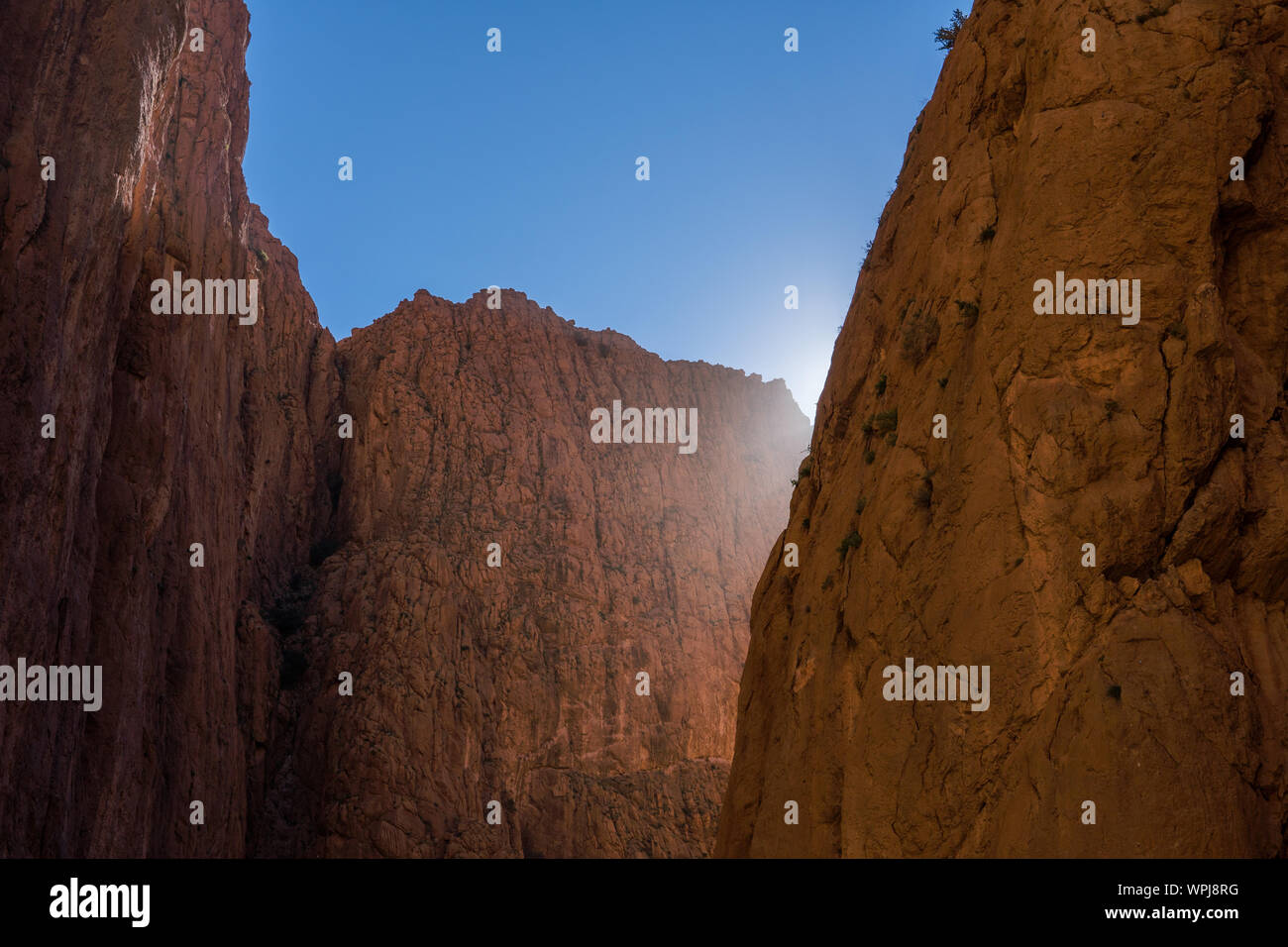 Todra Gorges, Morocco, Africa. Amazing high Rock cliffs against deep ...