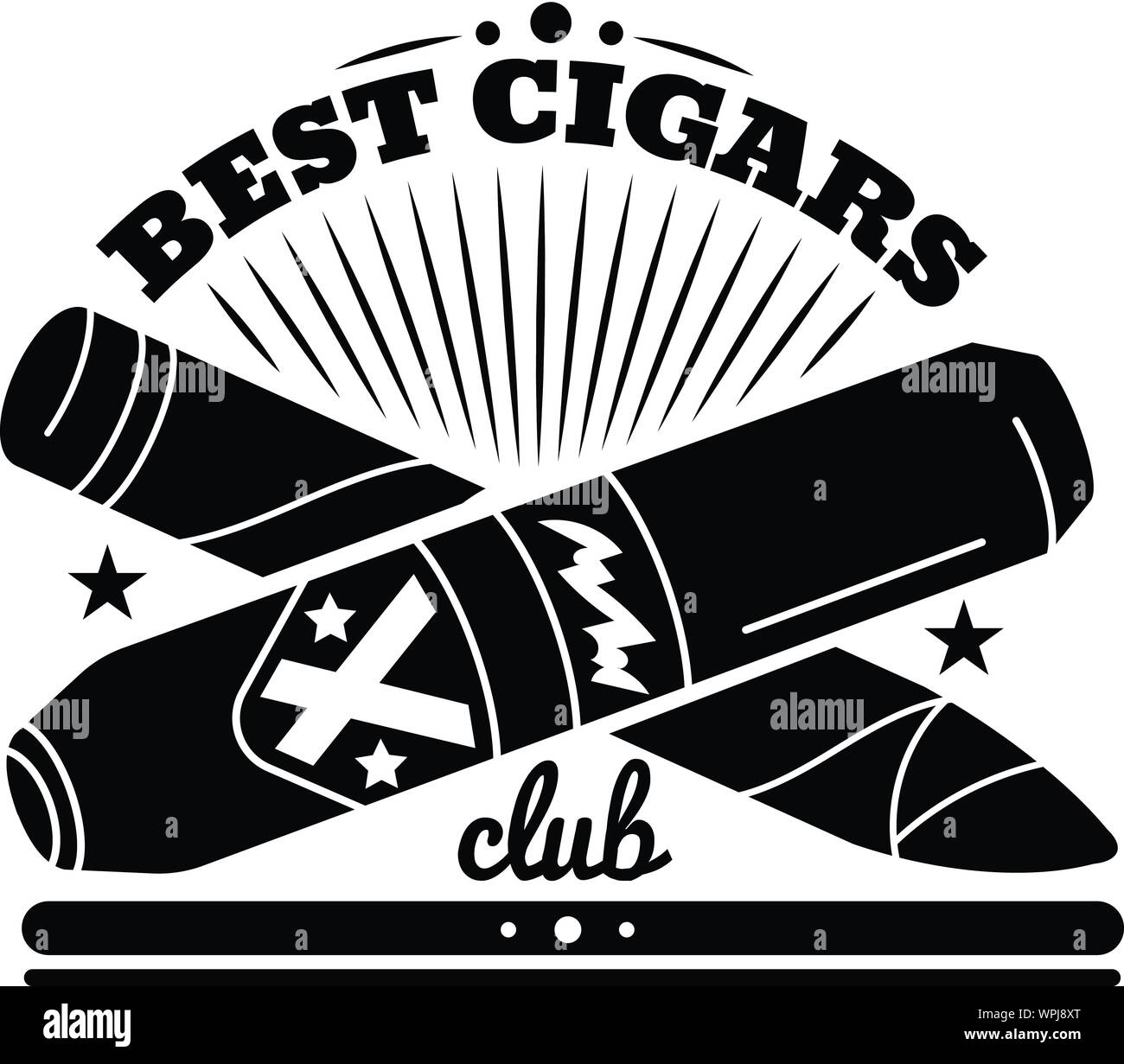 Best cigars club logo. Simple illustration of best cigars club vector ...