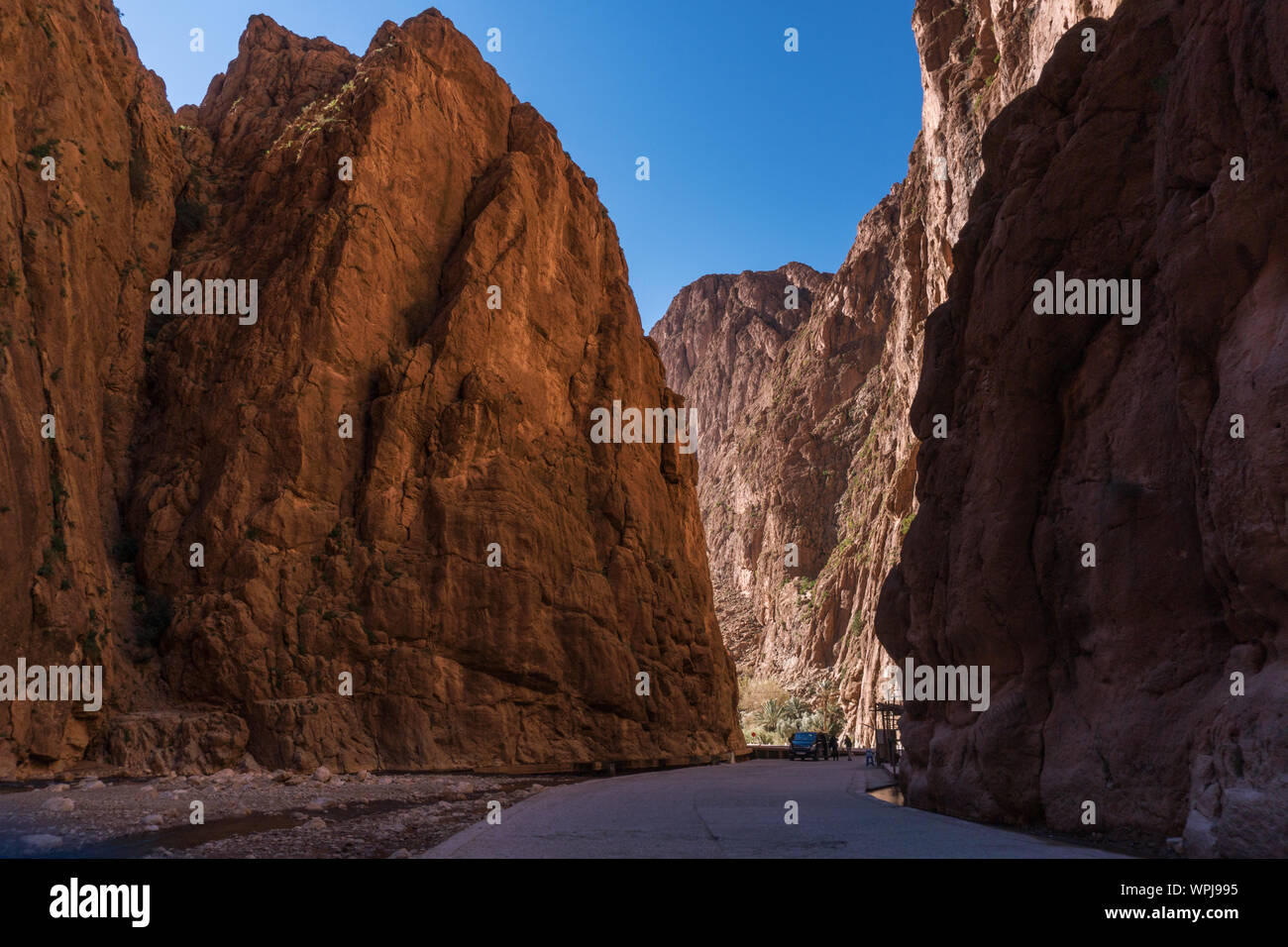 Todra Gorges, Morocco, Africa. Amazing high Rock cliffs against deep ...