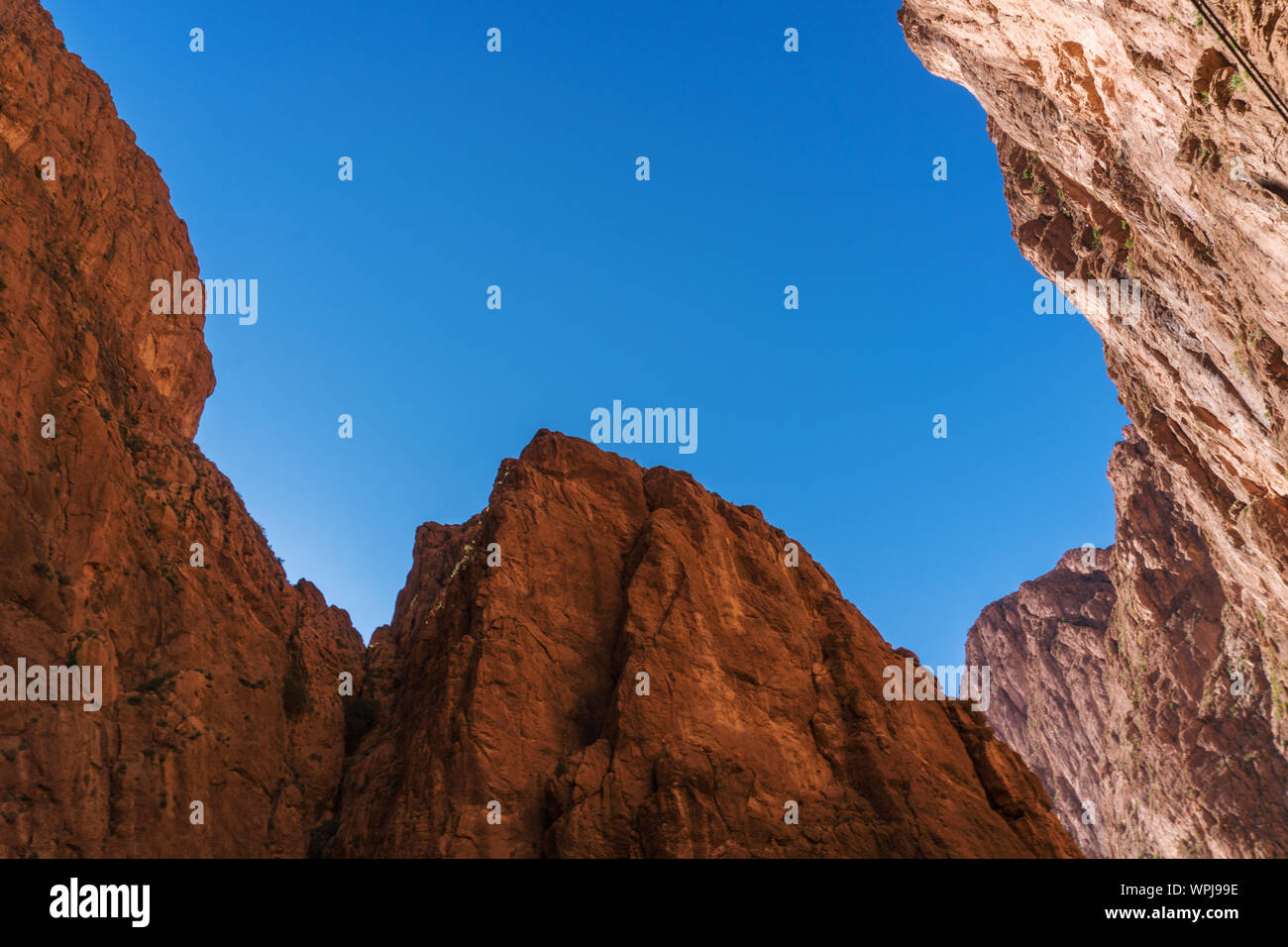 Todra Gorges, Morocco, Africa. Amazing high Rock cliffs against deep ...