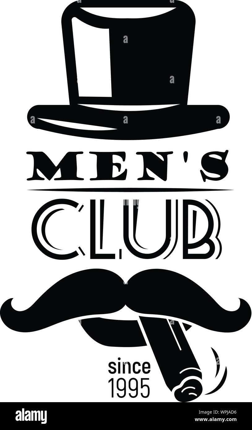 Men club logo, simple style Stock Vector Image & Art - Alamy