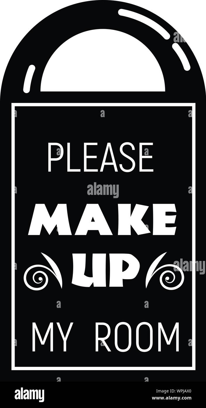 Make up room door tag icon, simple style Stock Vector Image & Art - Alamy