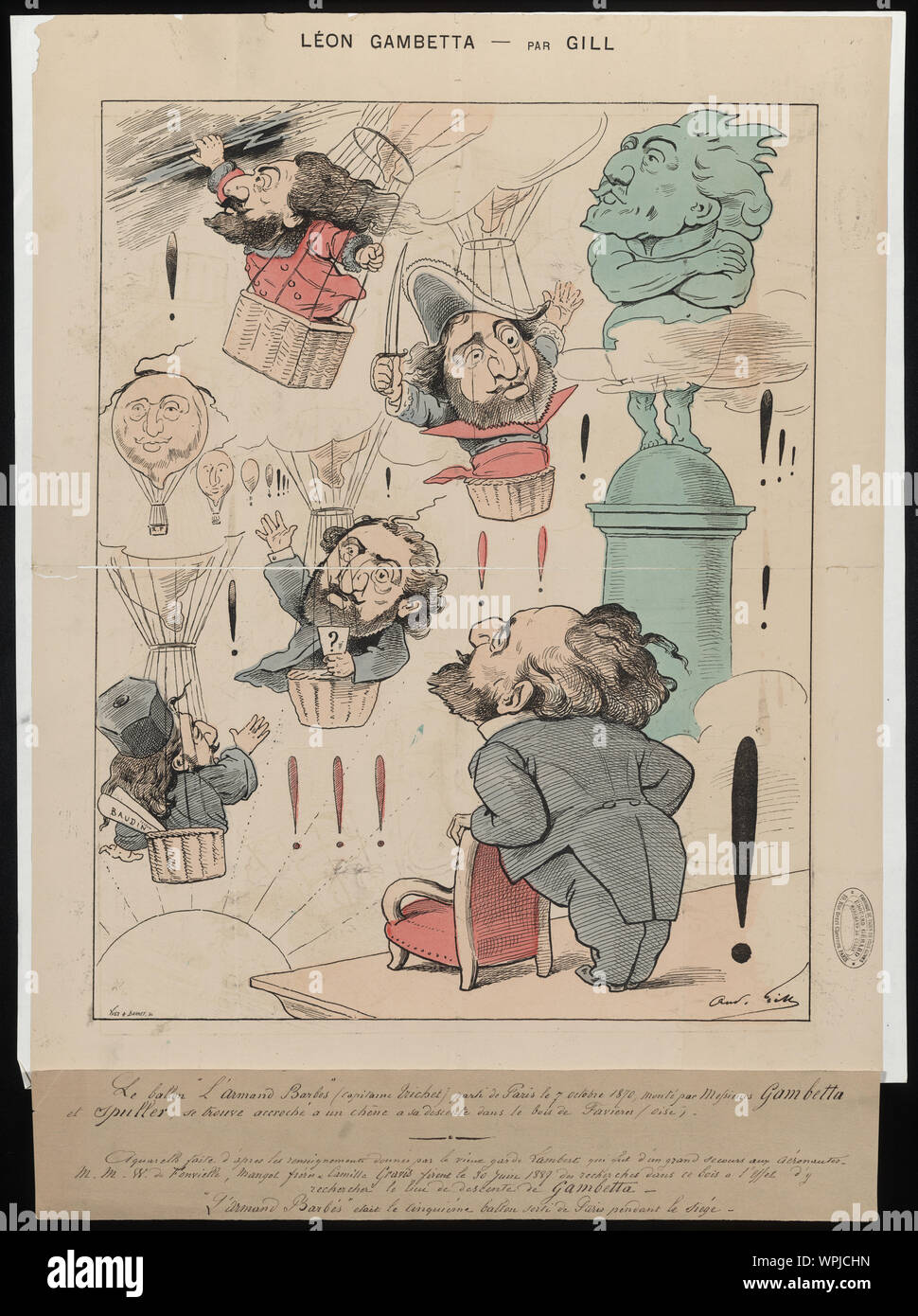 Caricature of leon gambetta hi-res stock photography and images - Alamy