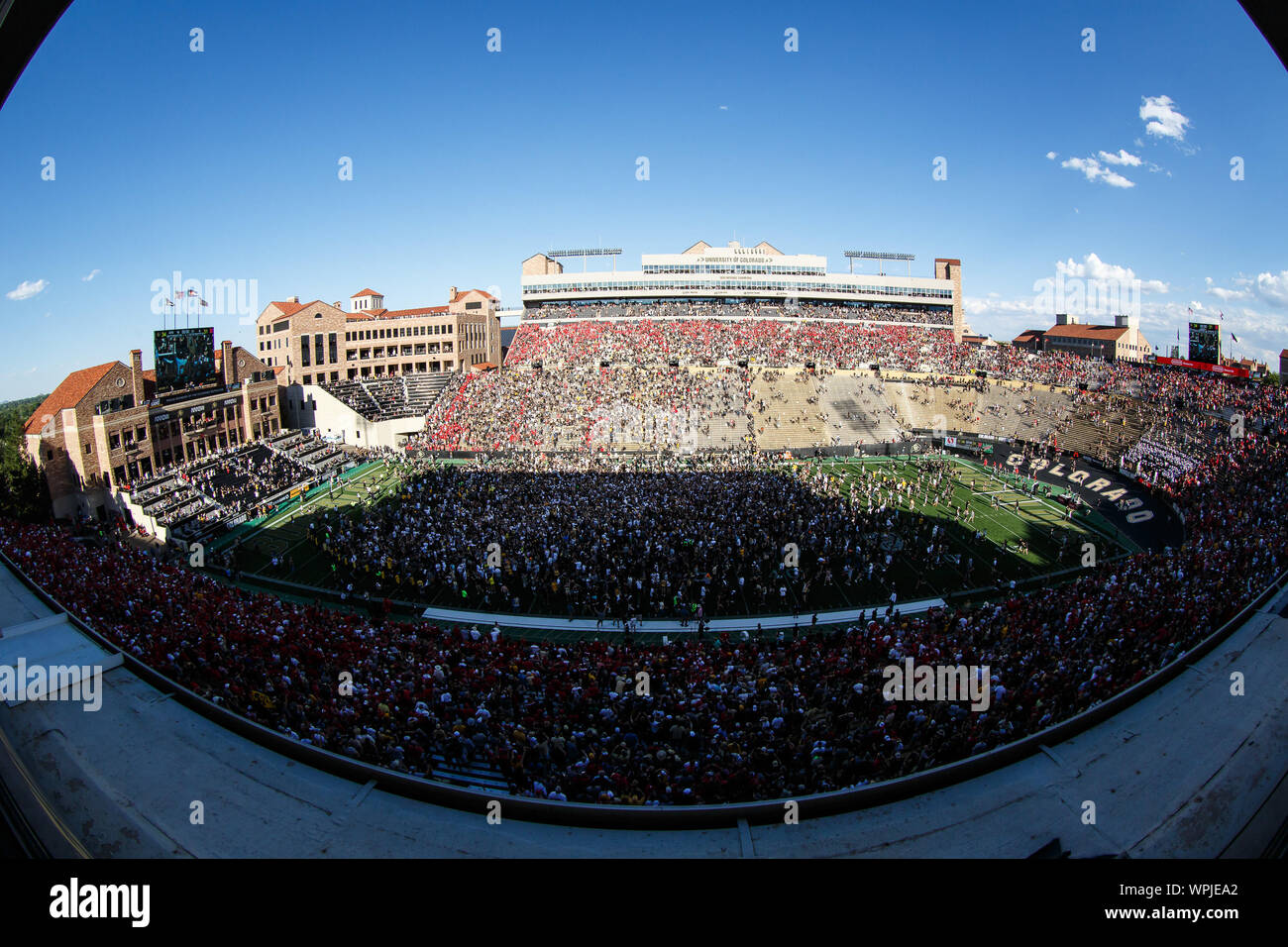 Boulder, CO. U.S. 07th Sep, 2019. Colorado fans rush the field and ...