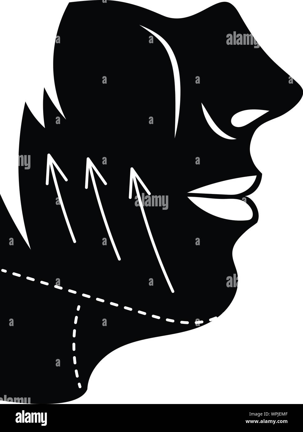 Woman face lifting icon, simple style Stock Vector Image & Art - Alamy