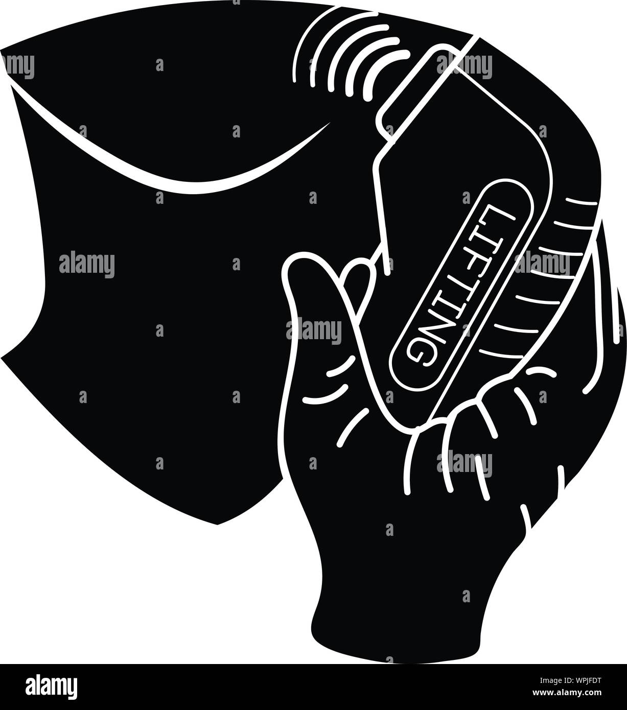 Device face lifting icon, simple style Stock Vector Image & Art - Alamy