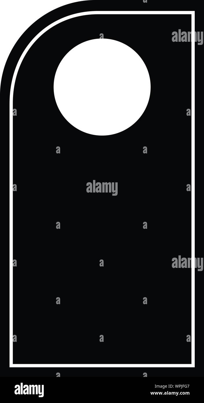 Disturb Door Tag Icon Simple Style Stock Vector Image And Art Alamy