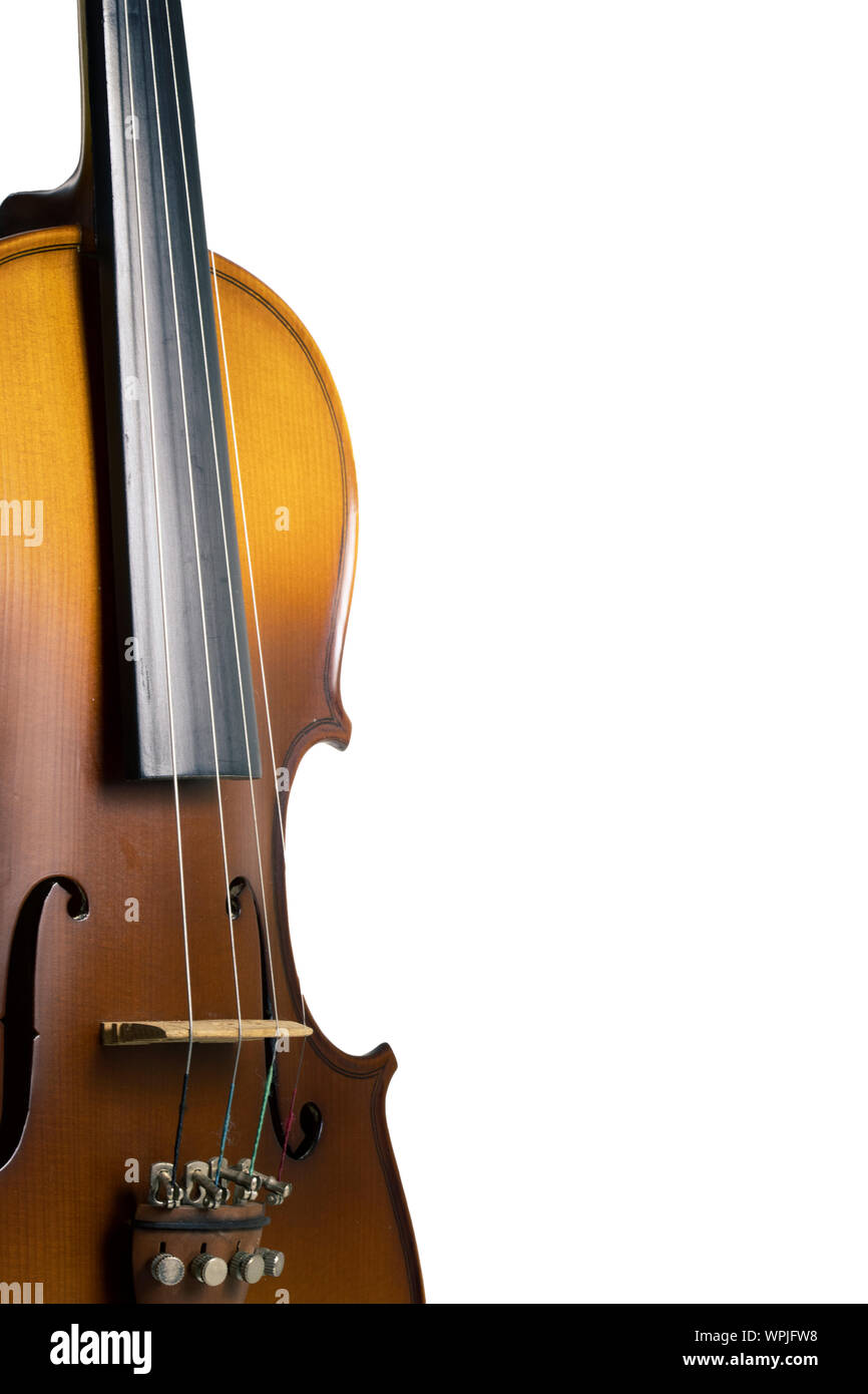 Violin on white background Stock Photo - Alamy