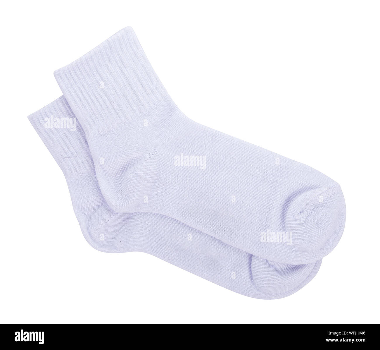 white sock isolated on white background Stock Photo - Alamy