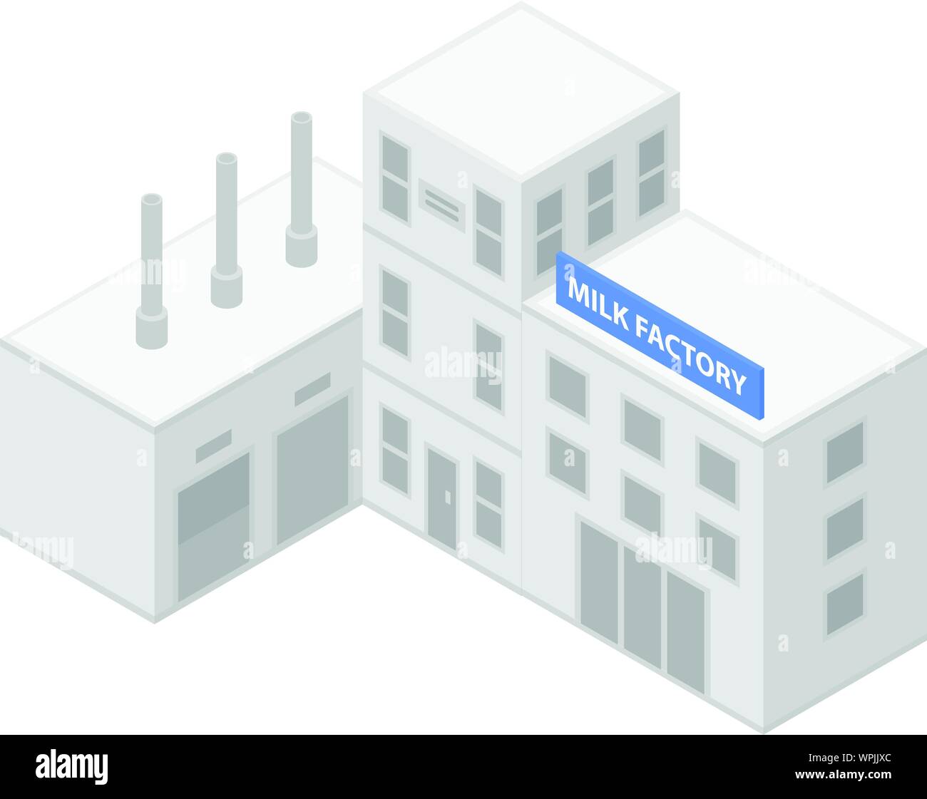 Silos milk processing plant Cut Out Stock Images & Pictures - Alamy