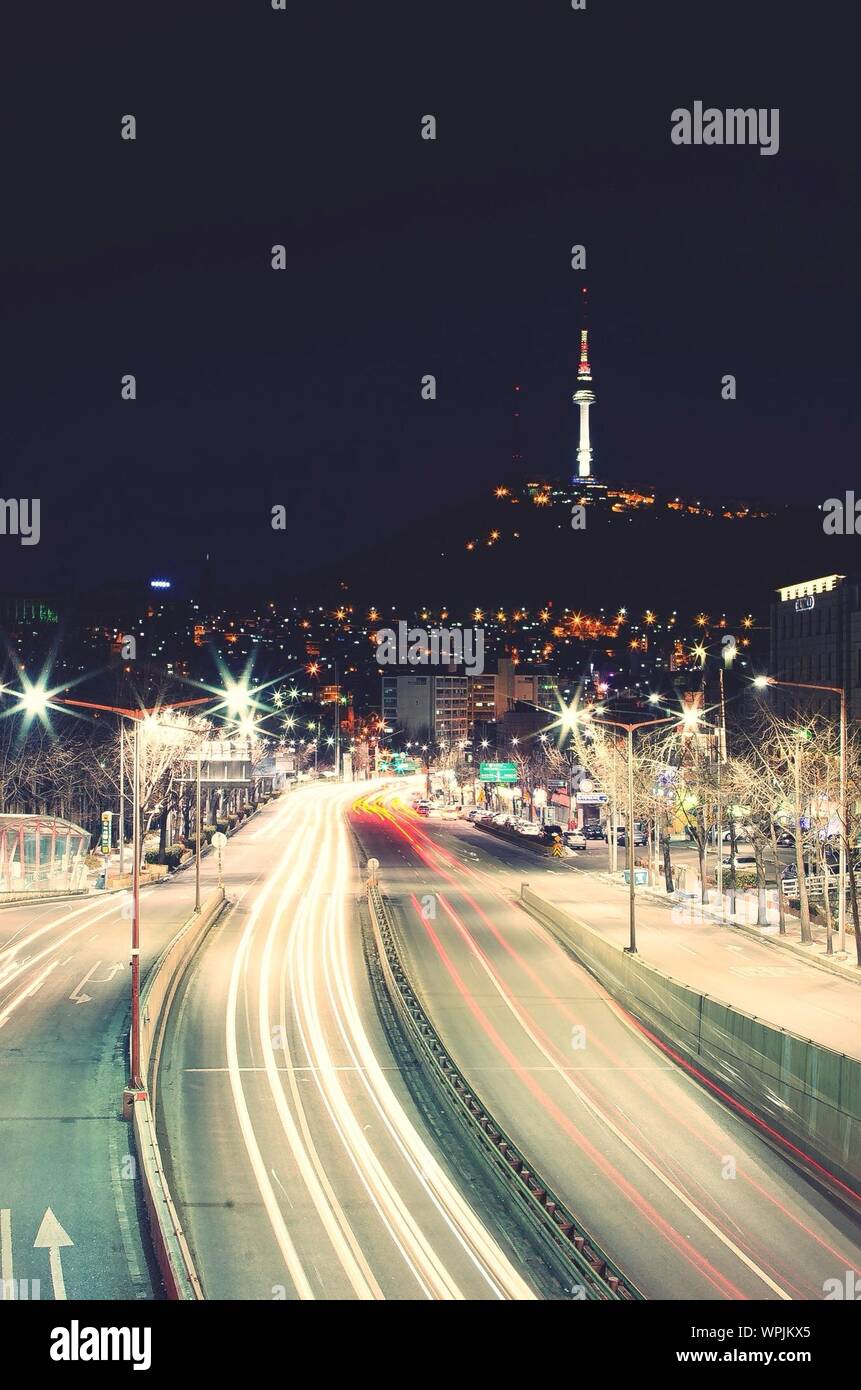 Seoul light trail hi-res stock photography and images - Alamy