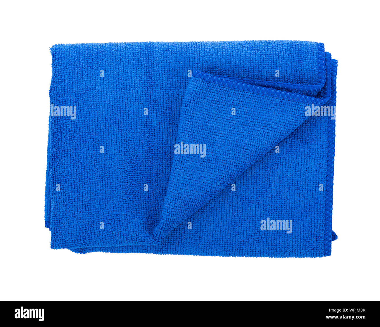 Blue Microfiber Cloth Isolated on White Background Stock Photo - Alamy