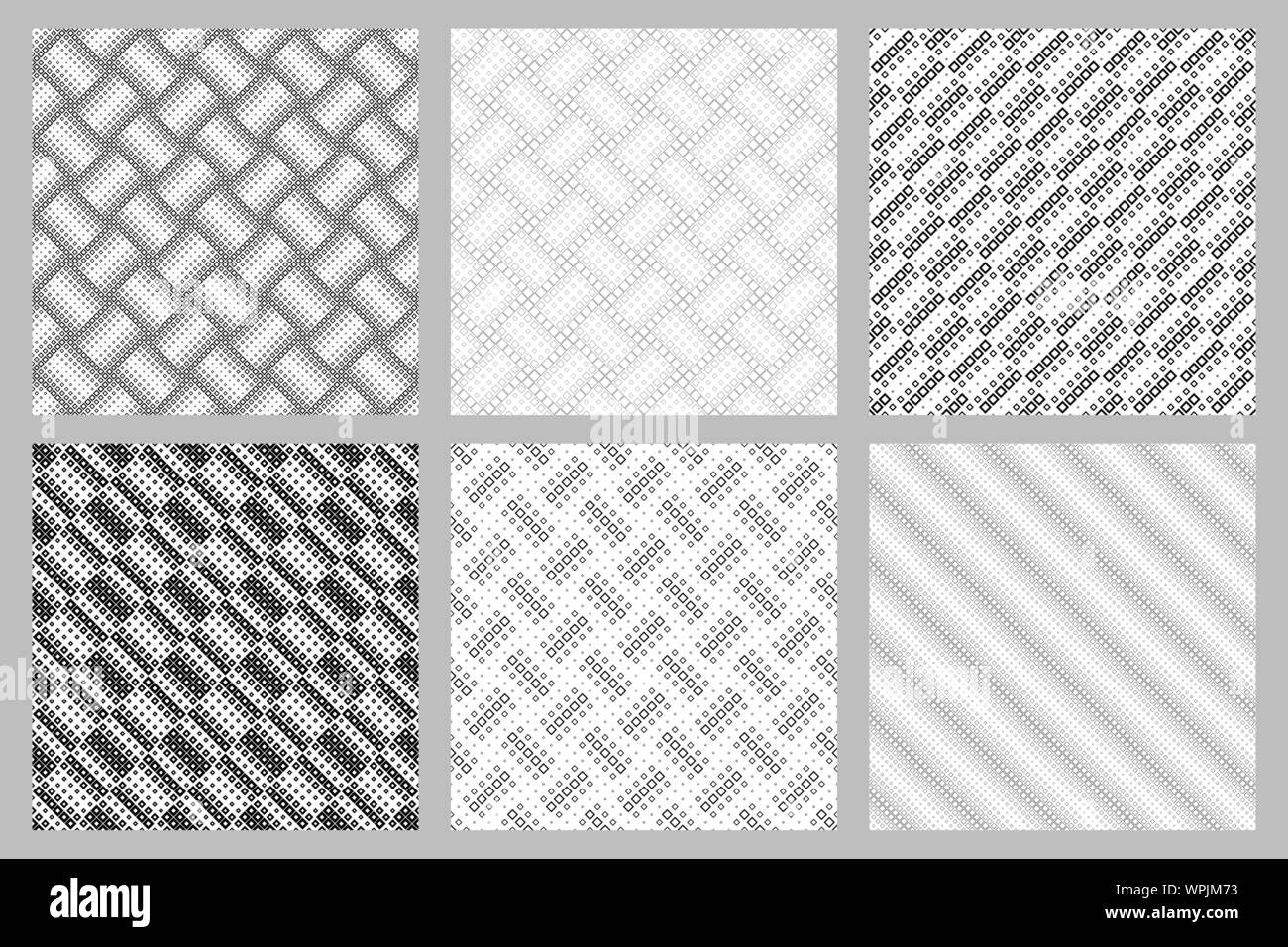 Seamless diagonal square pattern background set - abstract vector graphic design Stock Vector ...