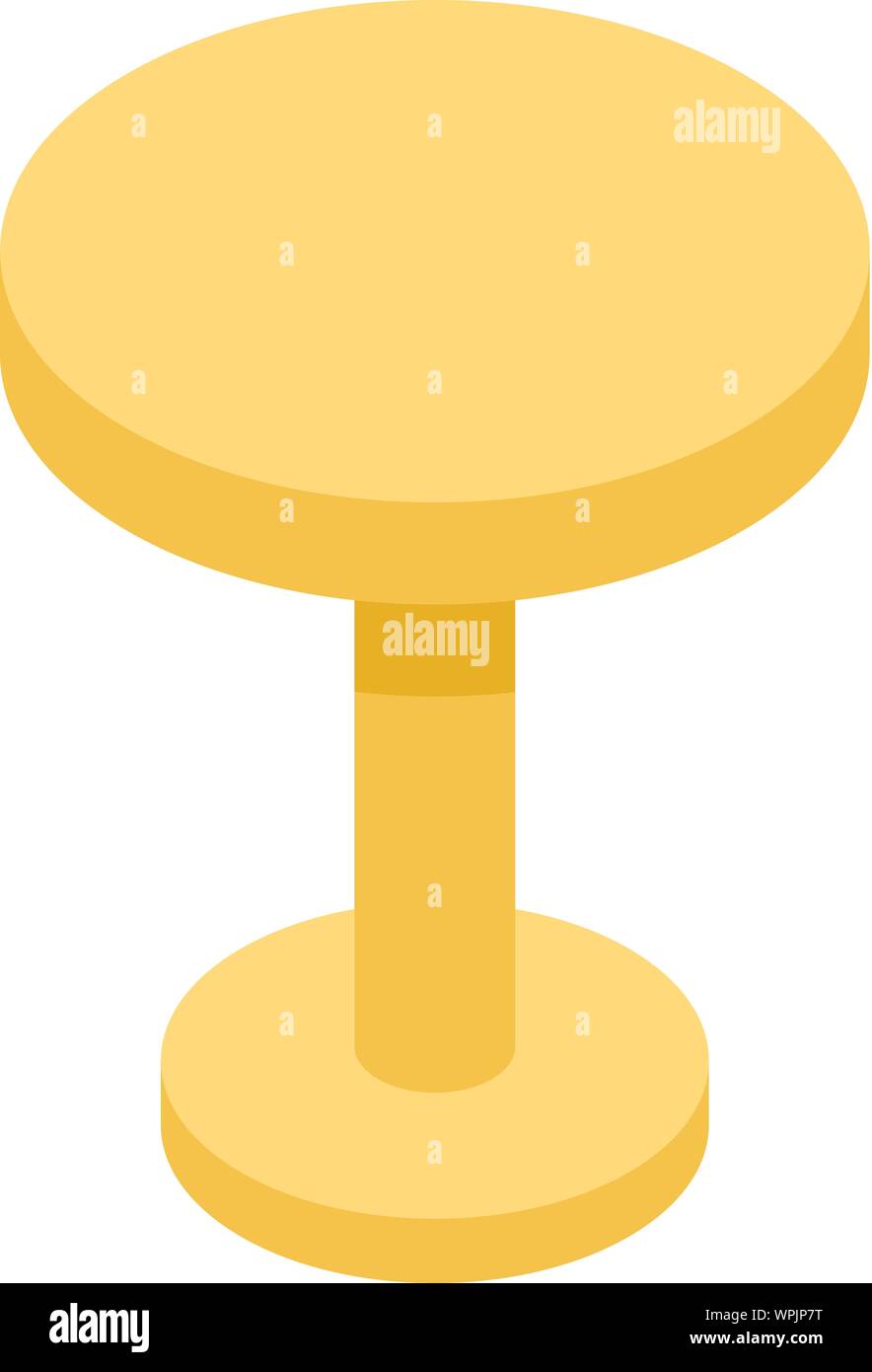 Round yellow table icon, isometric style Stock Vector Image & Art - Alamy
