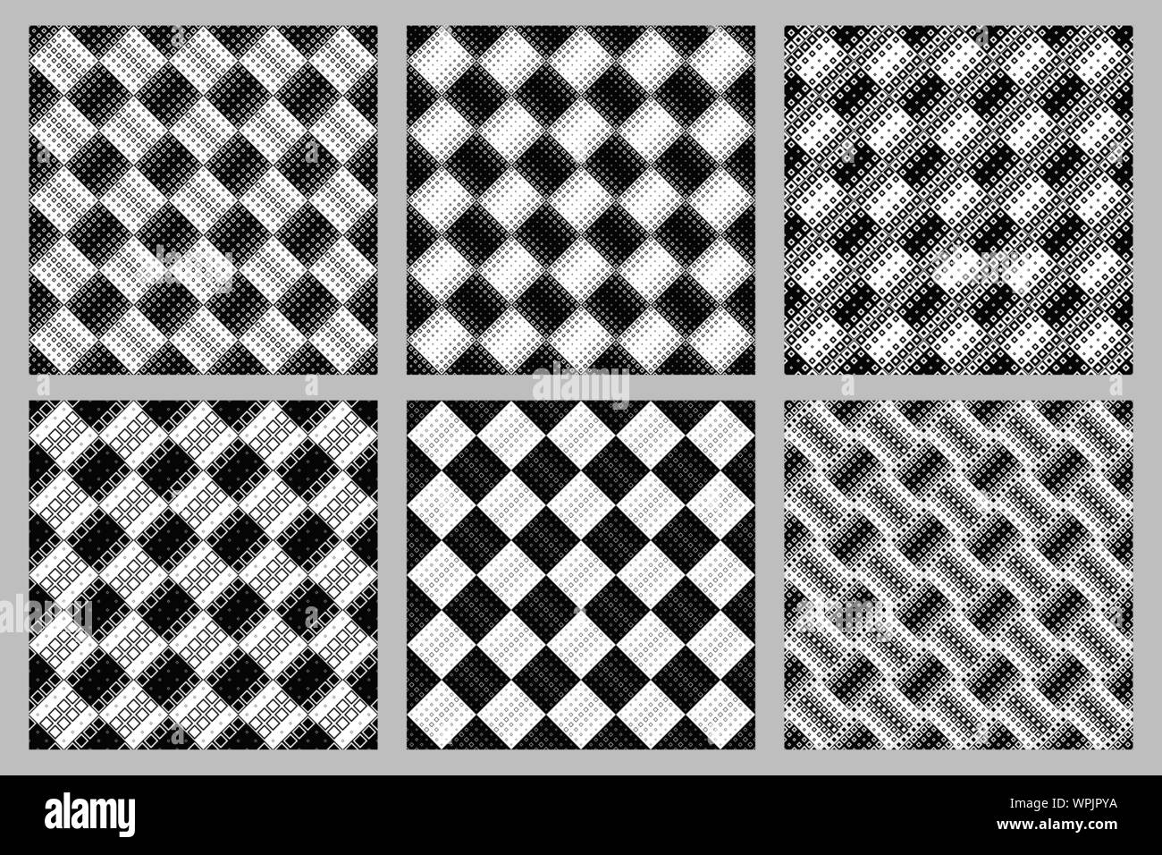 Black and white seamless square patterns Black and White Stock Photos ...