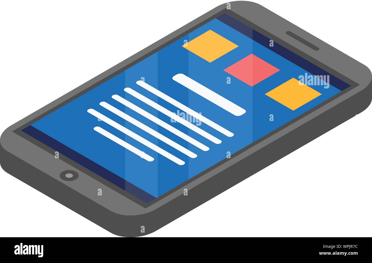 Smartphone icon, isometric style Stock Vector Image & Art - Alamy