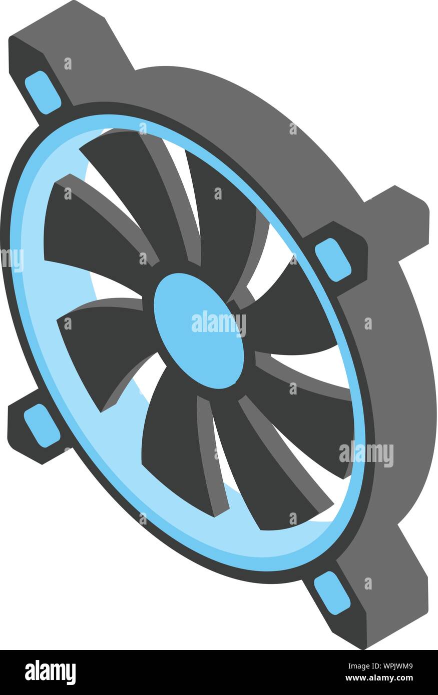 Cpu fan icon, isometric style Stock Vector Image & Art - Alamy