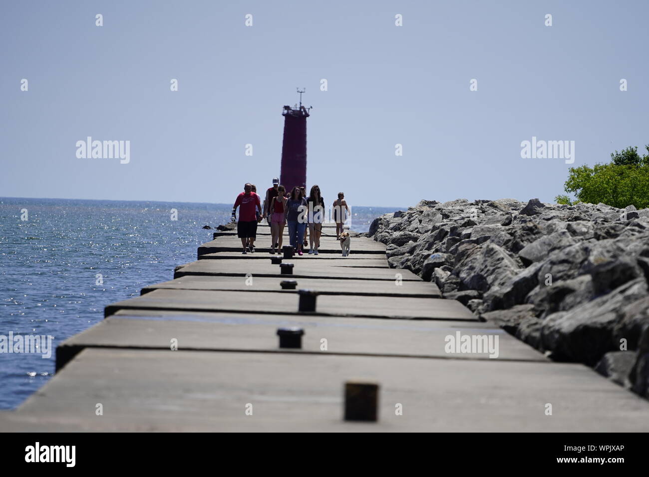 lake, lighthouse, morning, sheboygan, sunrise, wisconsin, blue harbor ...