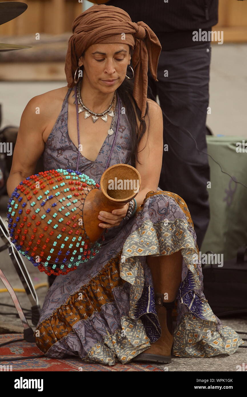 Lovely beautiful shaker woman percussionist woman hi-res stock ...
