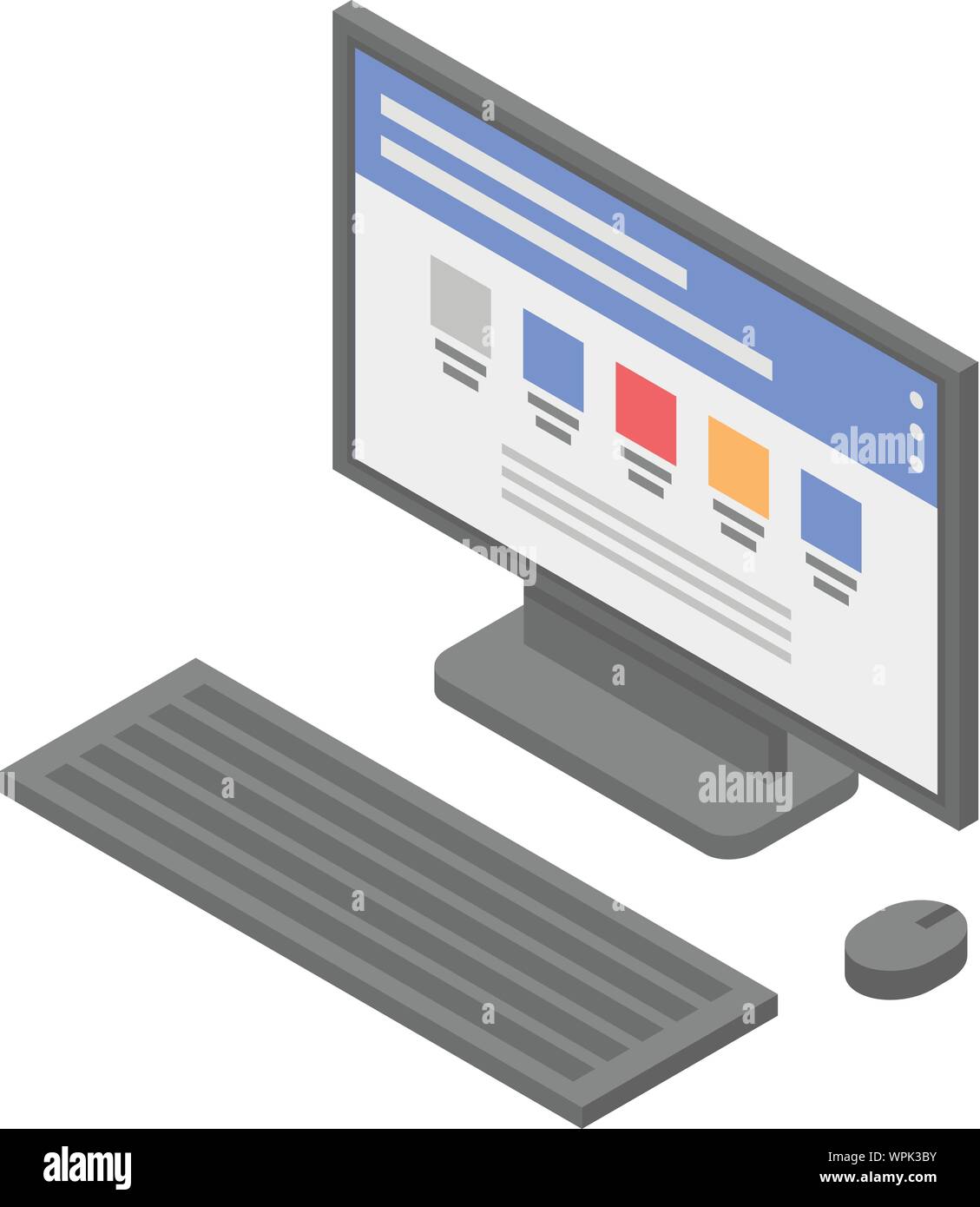 Lab pc desktop icon, isometric style Stock Vector Image & Art - Alamy