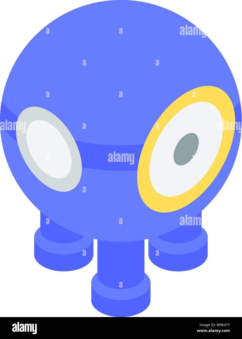 Blue underwater robot icon, isometric style Stock Vector Image & Art ...