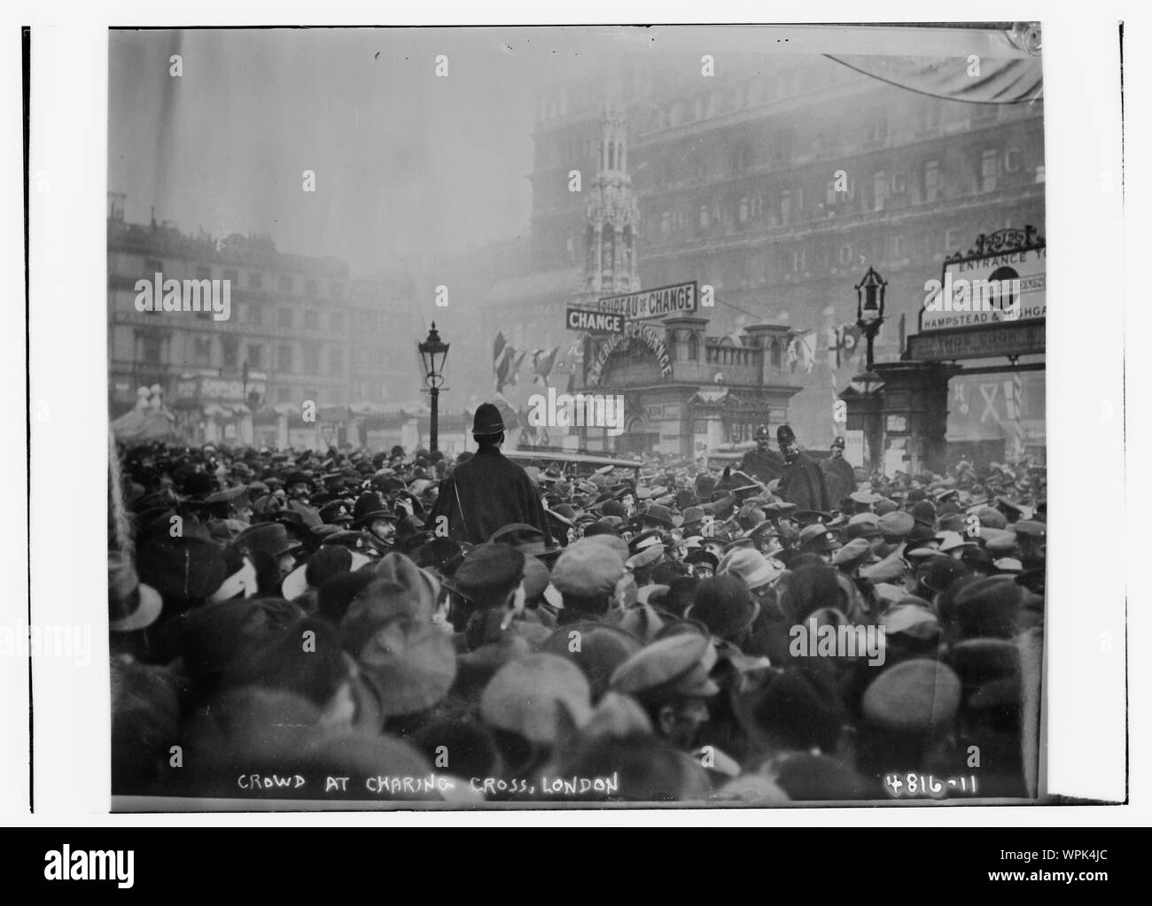 London crowd at Charing Cross, London Stock Photo - Alamy