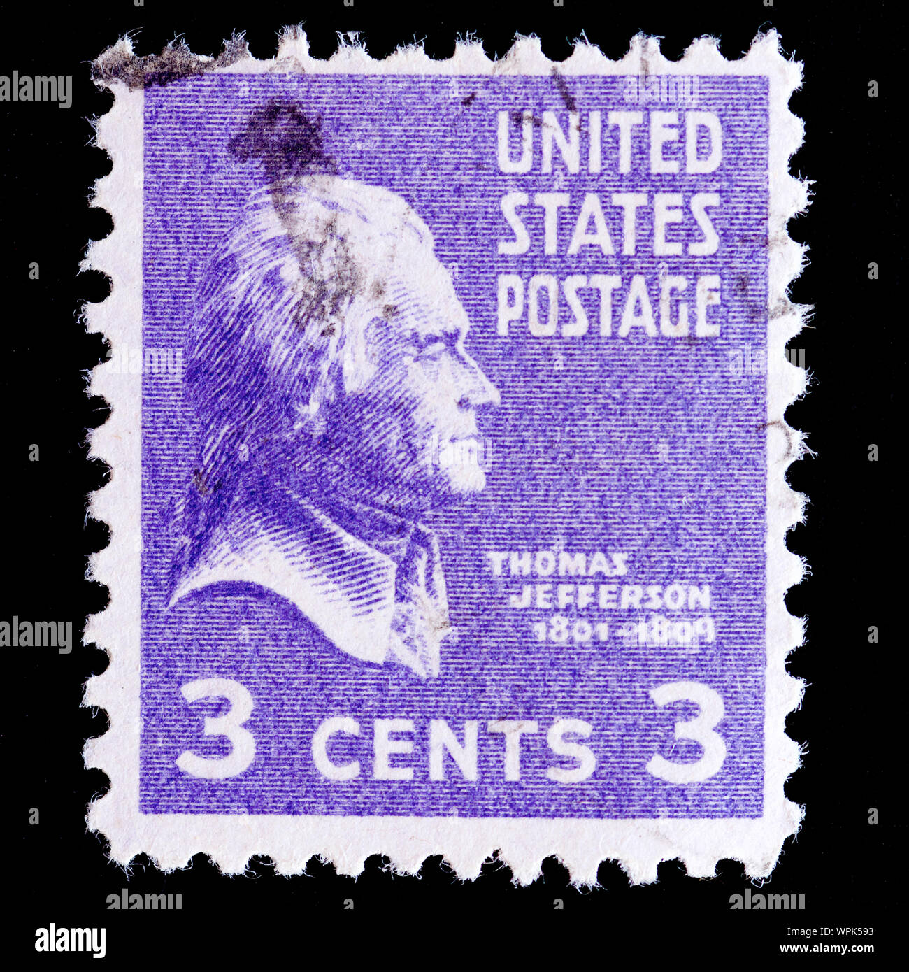 United States Postage Stamp - Thomas Jefferson (1743-1826), third ...