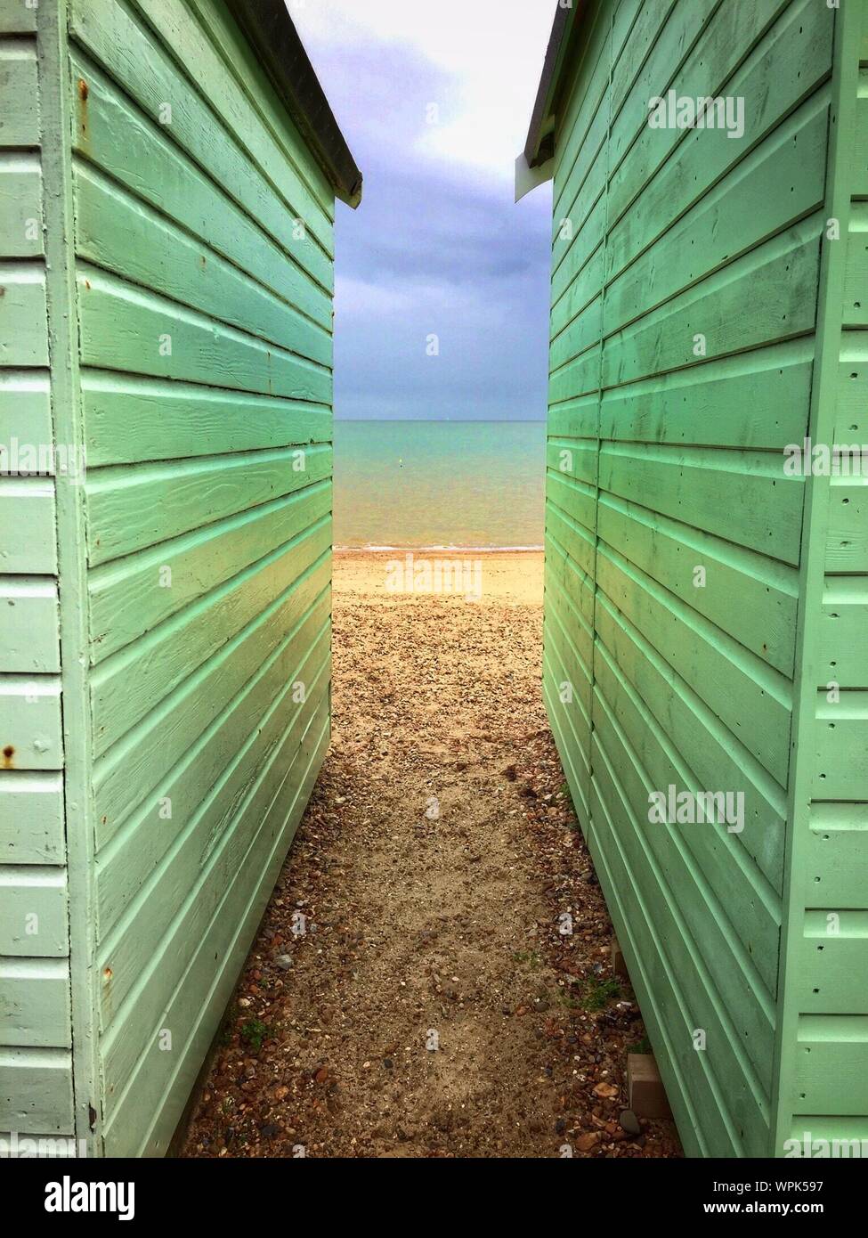 Green Beach Huts High Resolution Stock Photography and Images - Alamy