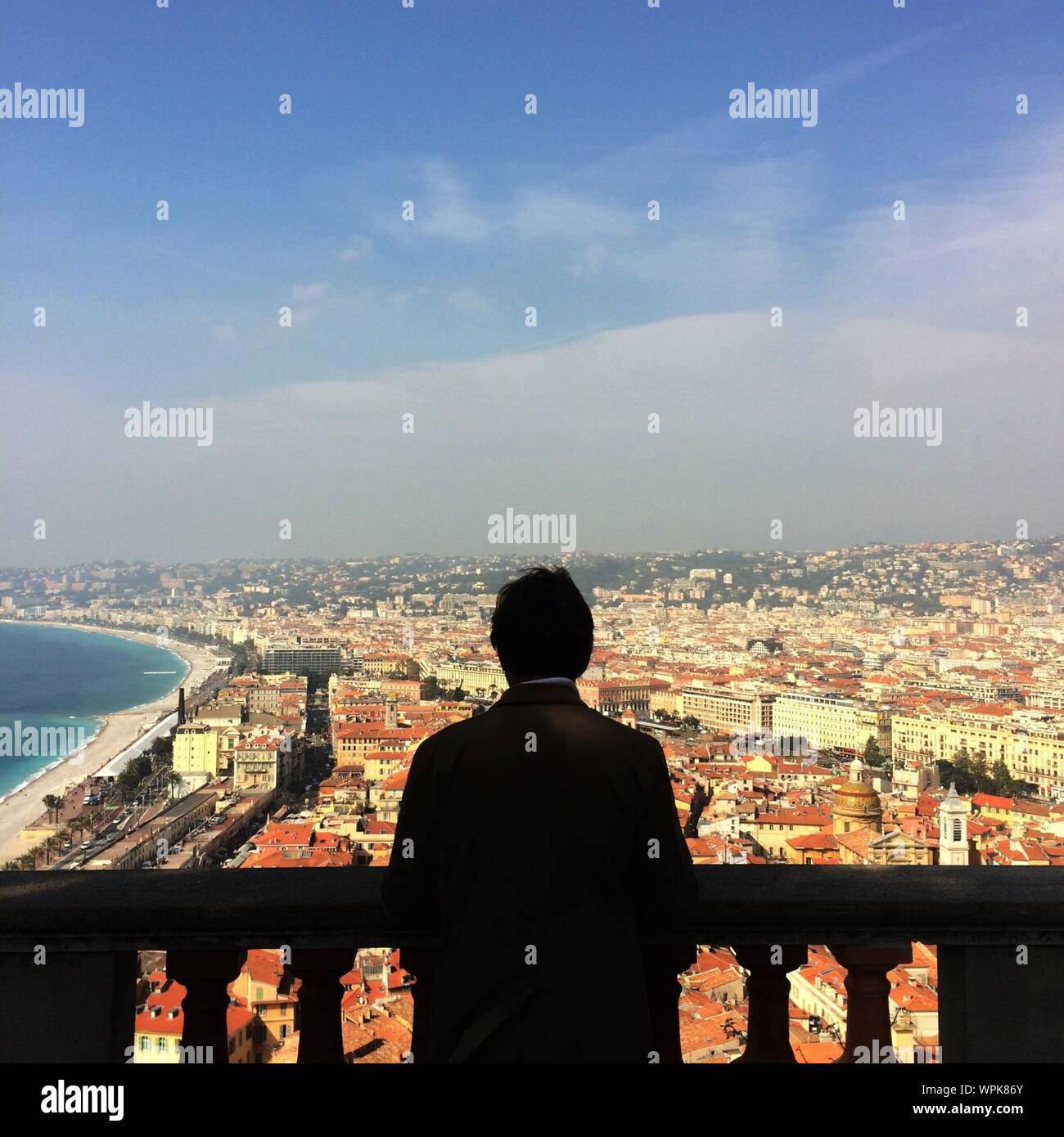 Person overlooking cityscape hi-res stock photography and images - Alamy