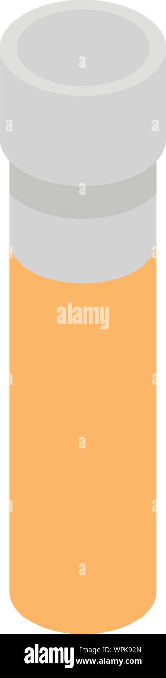 Orange test tube icon, isometric style Stock Vector Image & Art - Alamy