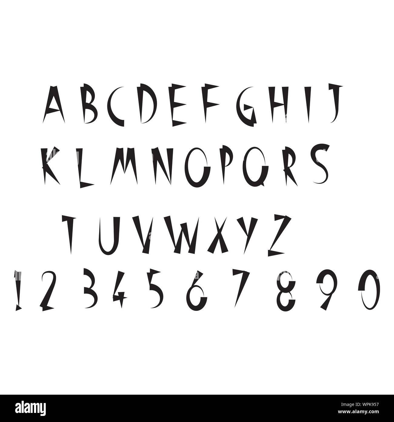 Cartoon colorful alphabet set funny Black and White Stock Photos ...