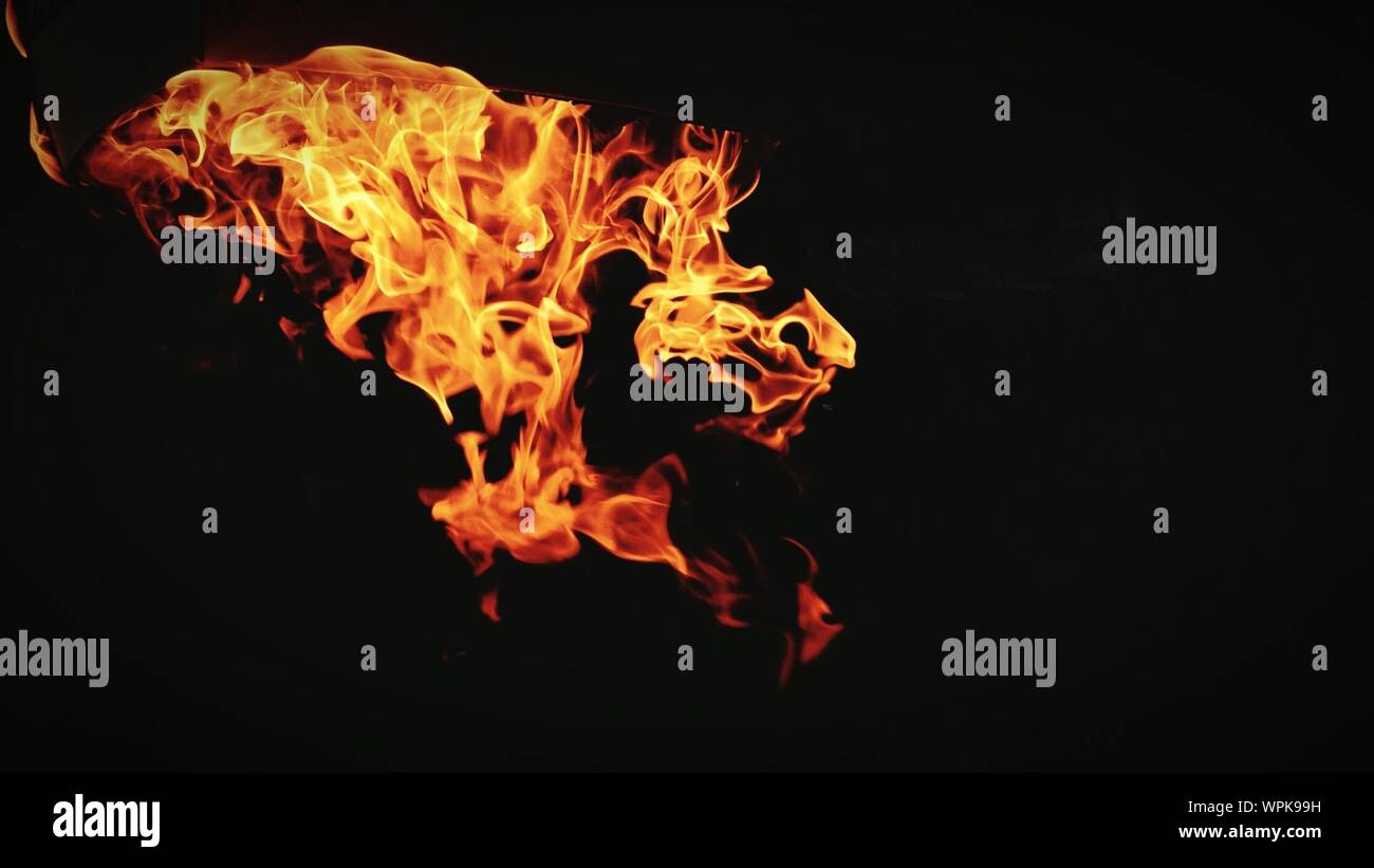 Fire Against Black Background High Resolution Stock Photography and ...