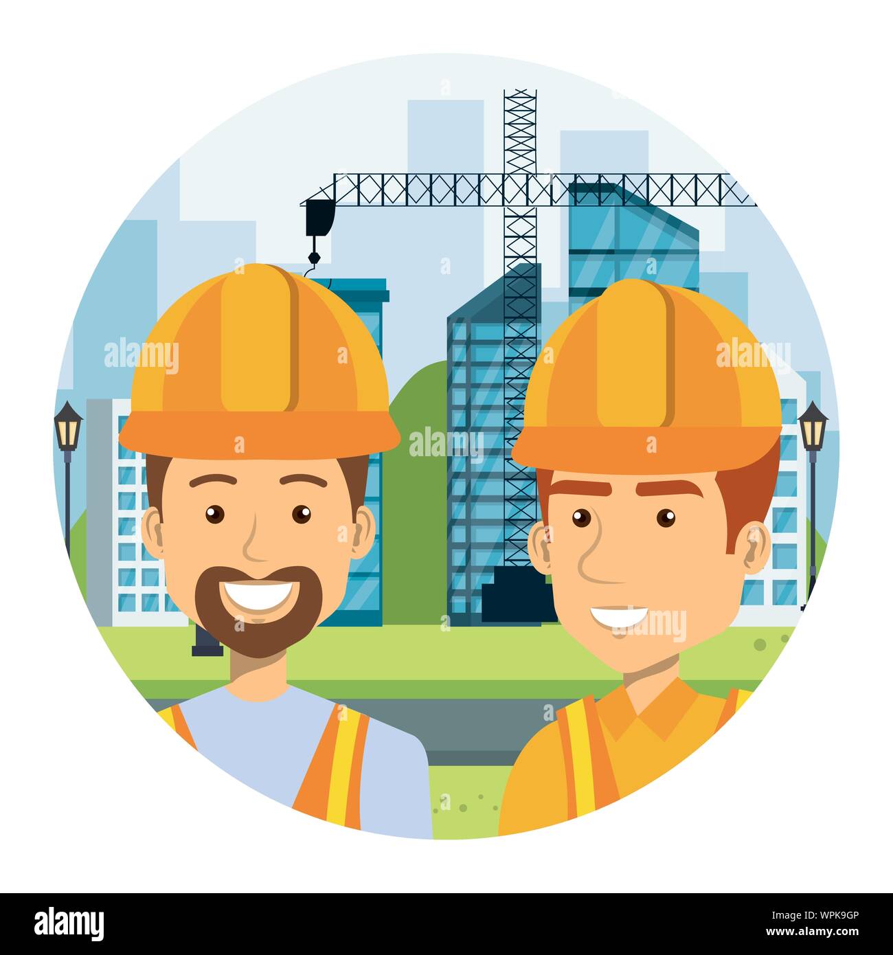builders constructors on workside characters Stock Vector Image & Art ...