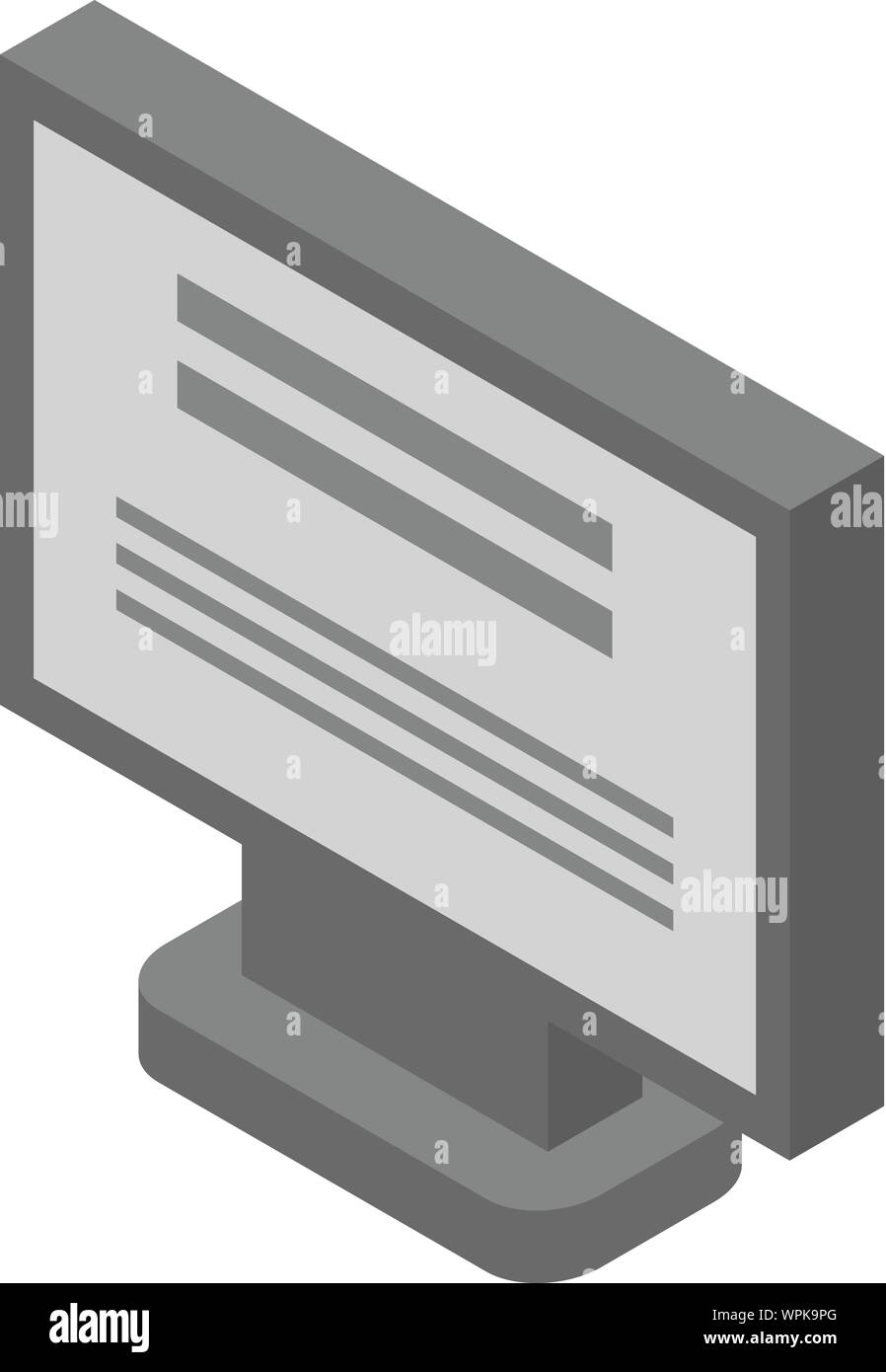 Computer monitor icon widescreen Black and White Stock Photos & Images ...