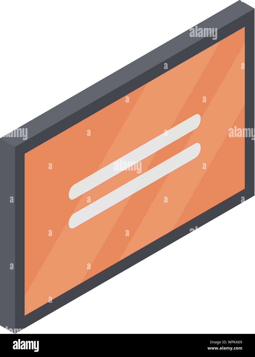 Fast food menu on tv icon, isometric style Stock Vector Image & Art - Alamy