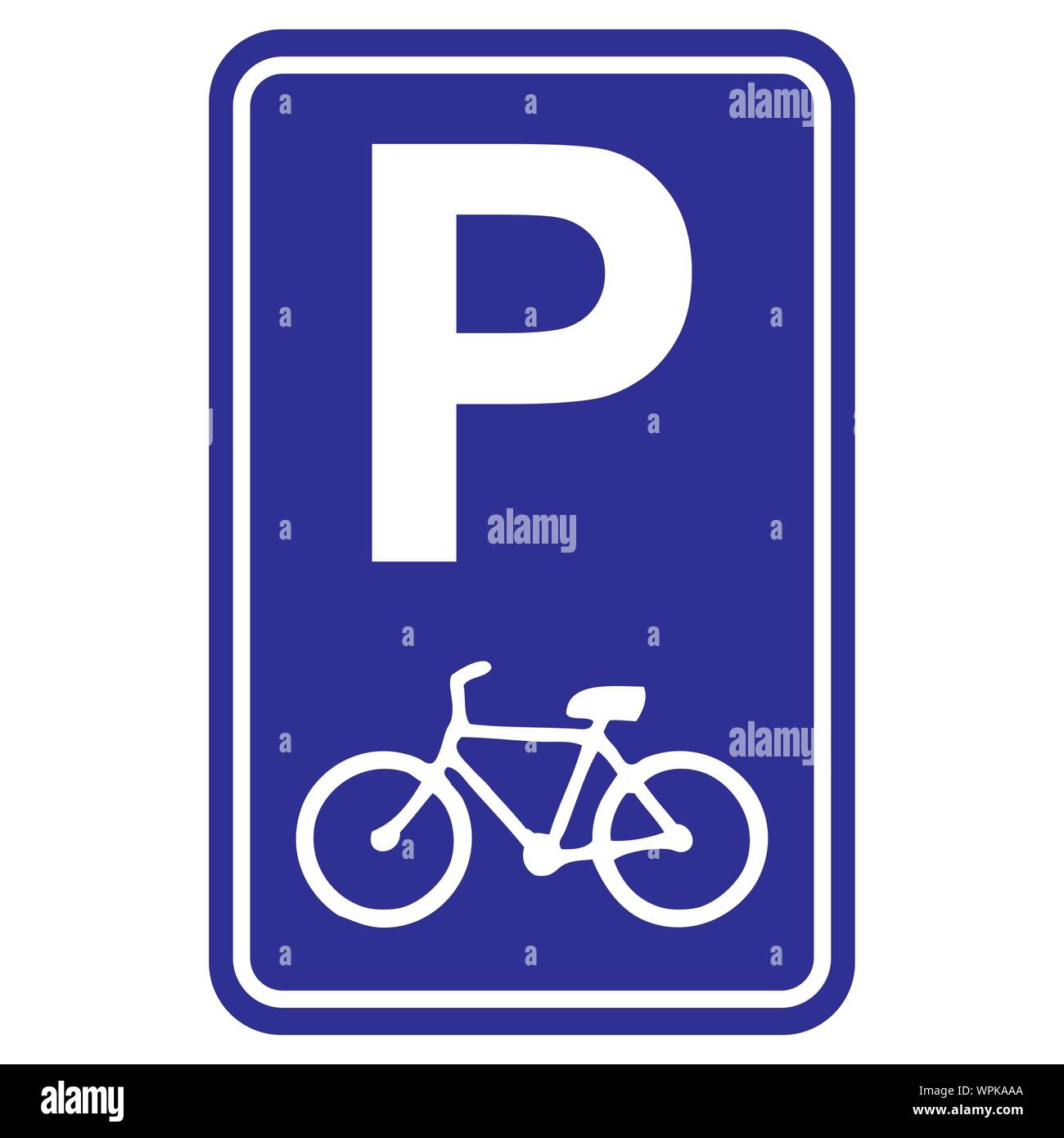 Bicycle parking sign Stock Vector Image & Art - Alamy