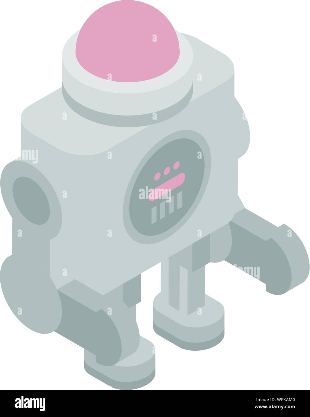 Red button robot icon, isometric style Stock Vector Image & Art - Alamy