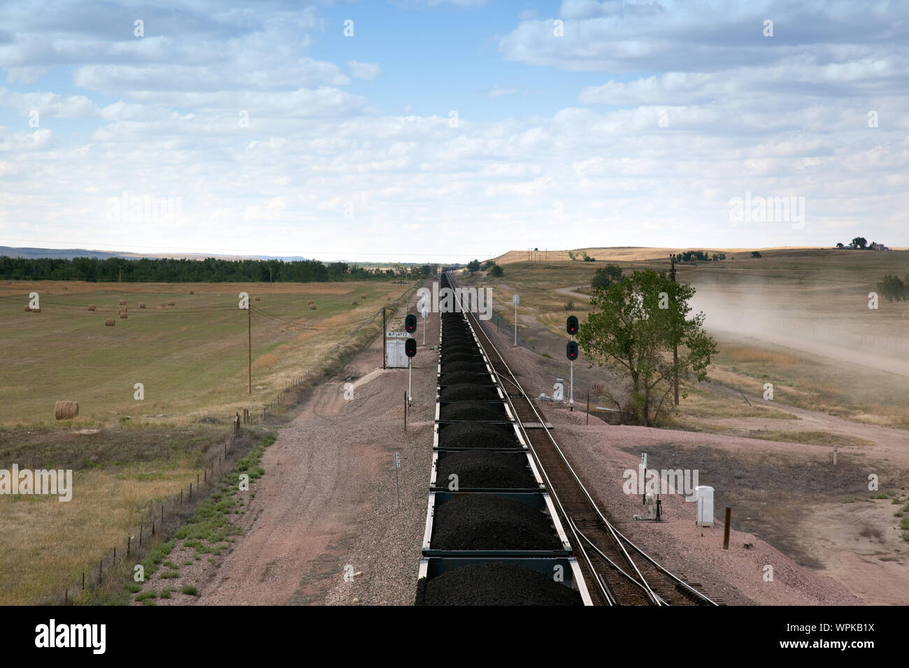 Long coal train, South Dakota Stock Photo - Alamy
