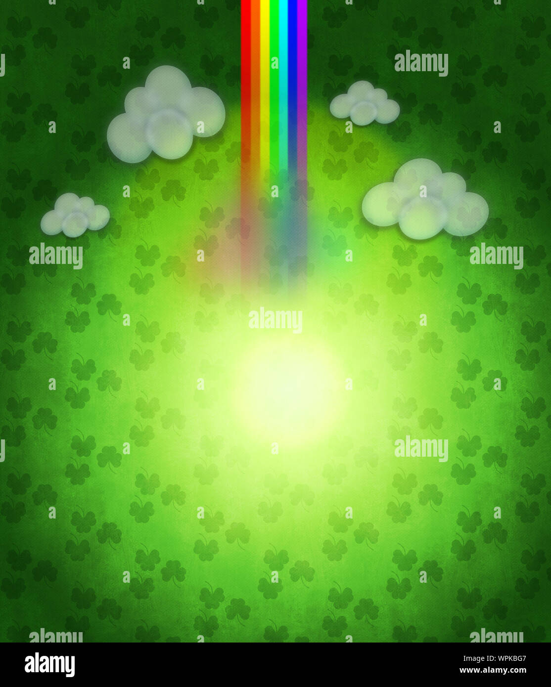 Illustration of abstract St Patricks day background with rainbow Stock ...